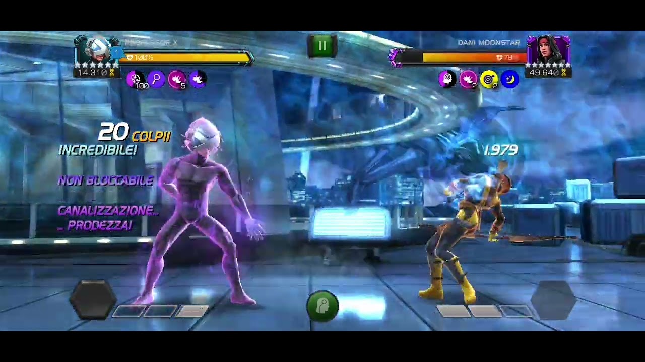 MCOC: dani moonstar evento spaccatroni solo con prof x - YouTube
