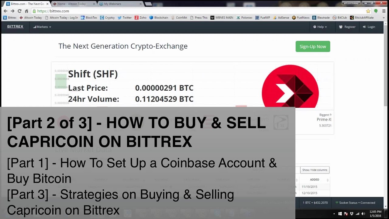 [Part 2 of 3] - How To Buy & Sell Capricoin on Bittrex | Crypto Corner ...
