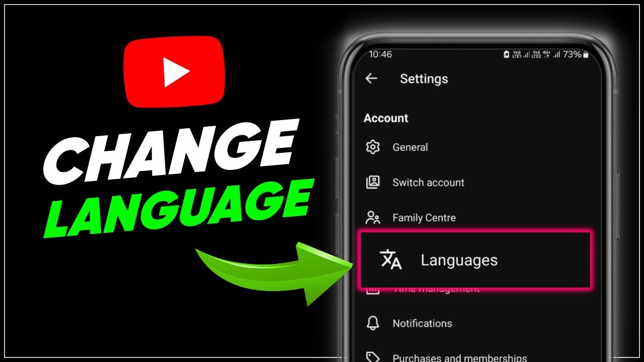 how to change language in youtube app || how to change youtube language ...