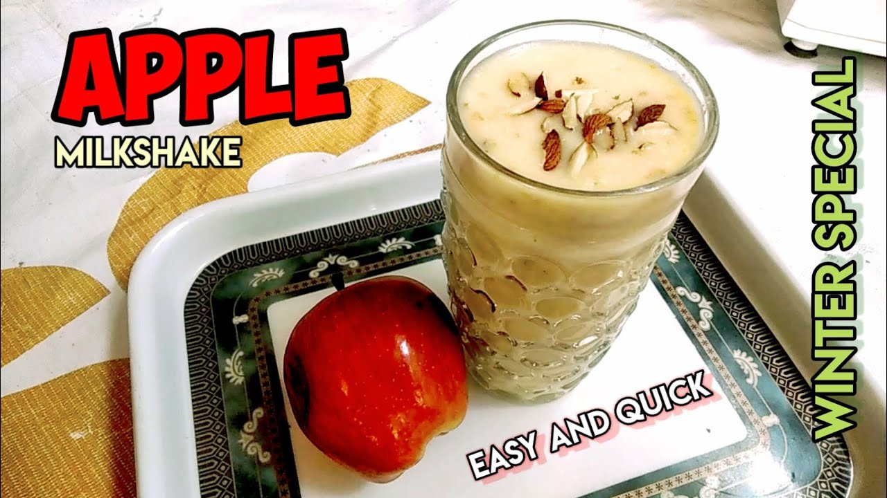 Apple Milkshake Recipe || Easy and Quick MilkShake Recipe || Milkshake ...