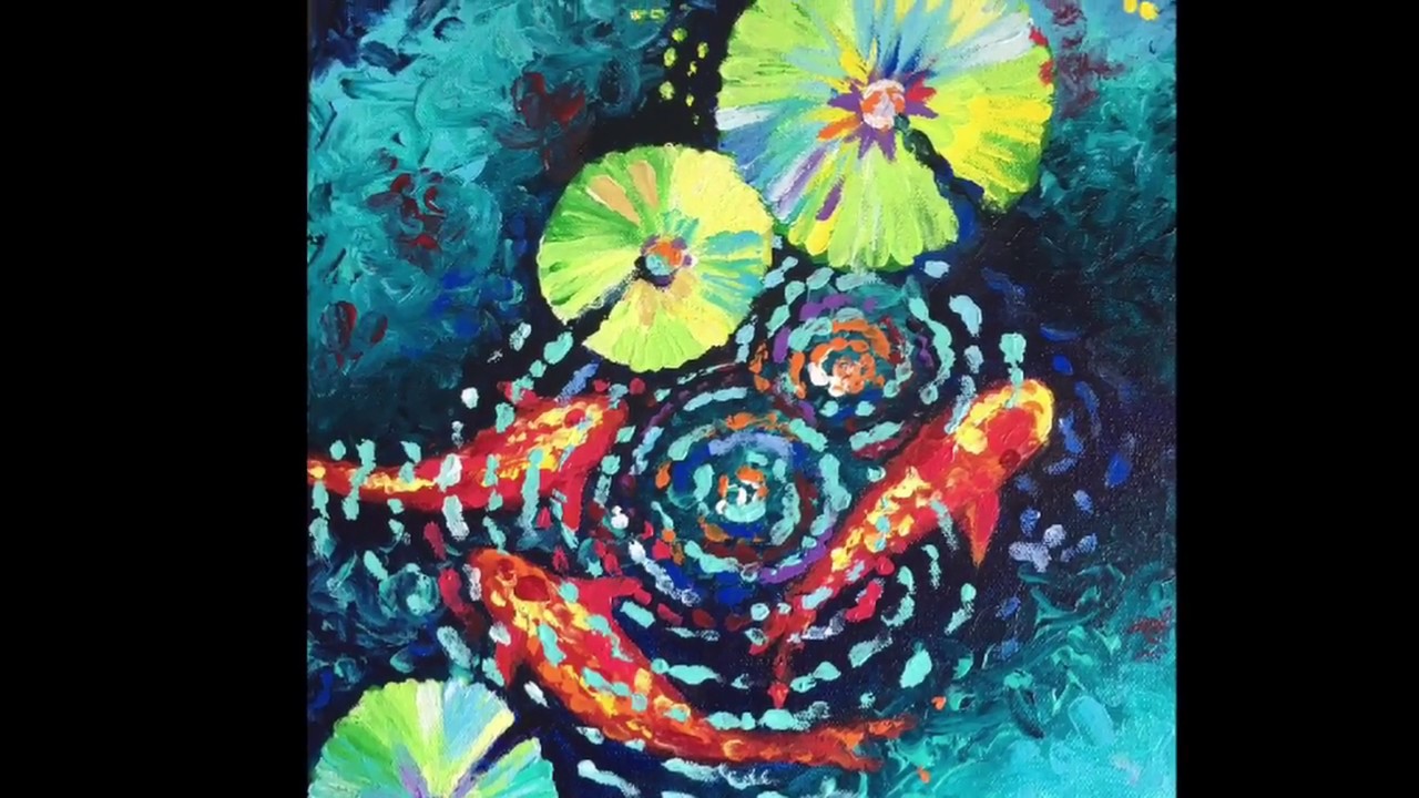 Koi Fish Finger Painting- ARTh by Kshama - YouTube