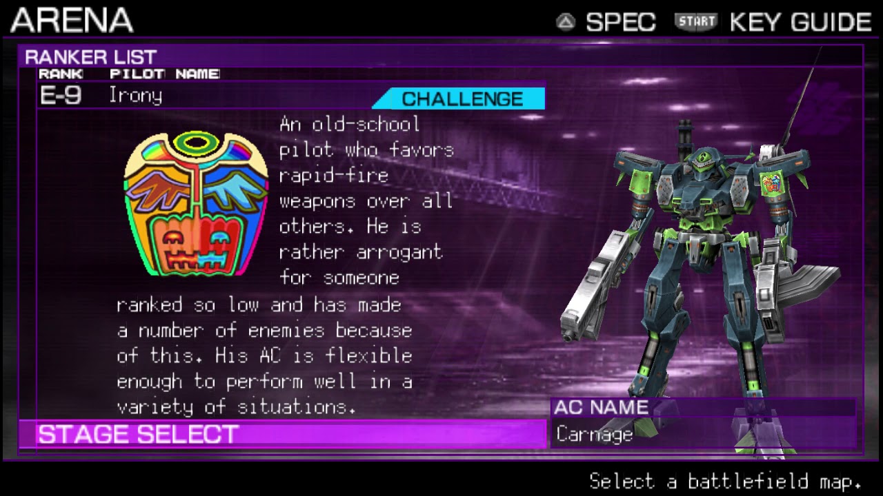 Armroed Core Silent Line PSP - Cypress AC Walkthrough #2 - YouTube