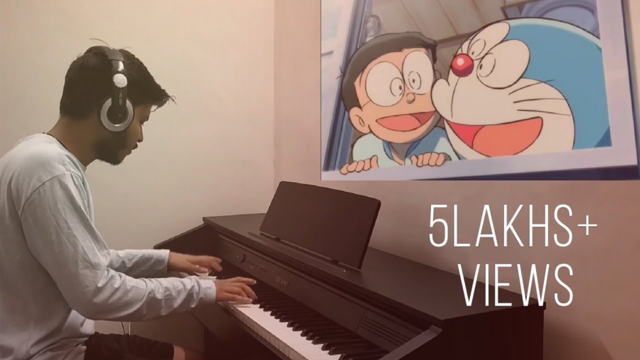 Doraemon theme song | Doraemon No Uta | Piano Cover by Upwan Jindal ...