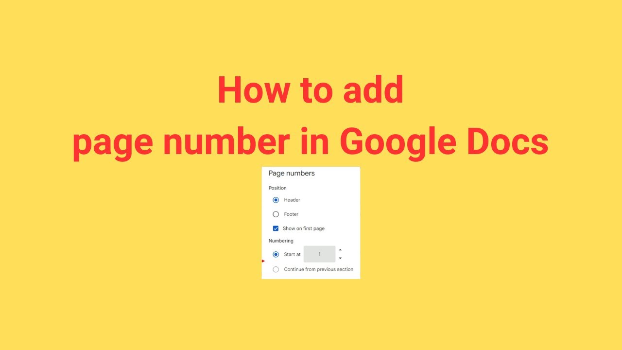 How To Add Page Number In Google Docs YouTube How To Add Page Number In Google Docs YouTube