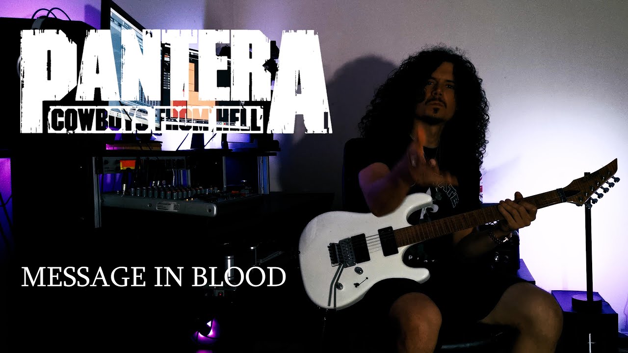 PANTERA MESSAGE IN BLOOD Guitar Cover - YouTube