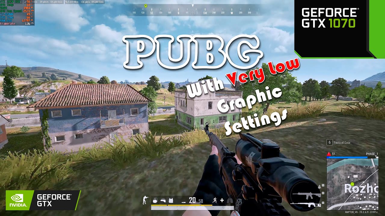 PUBG - Erangle Map : GTX 1070 8GB | Very Low Settings | Gameplay with ...
