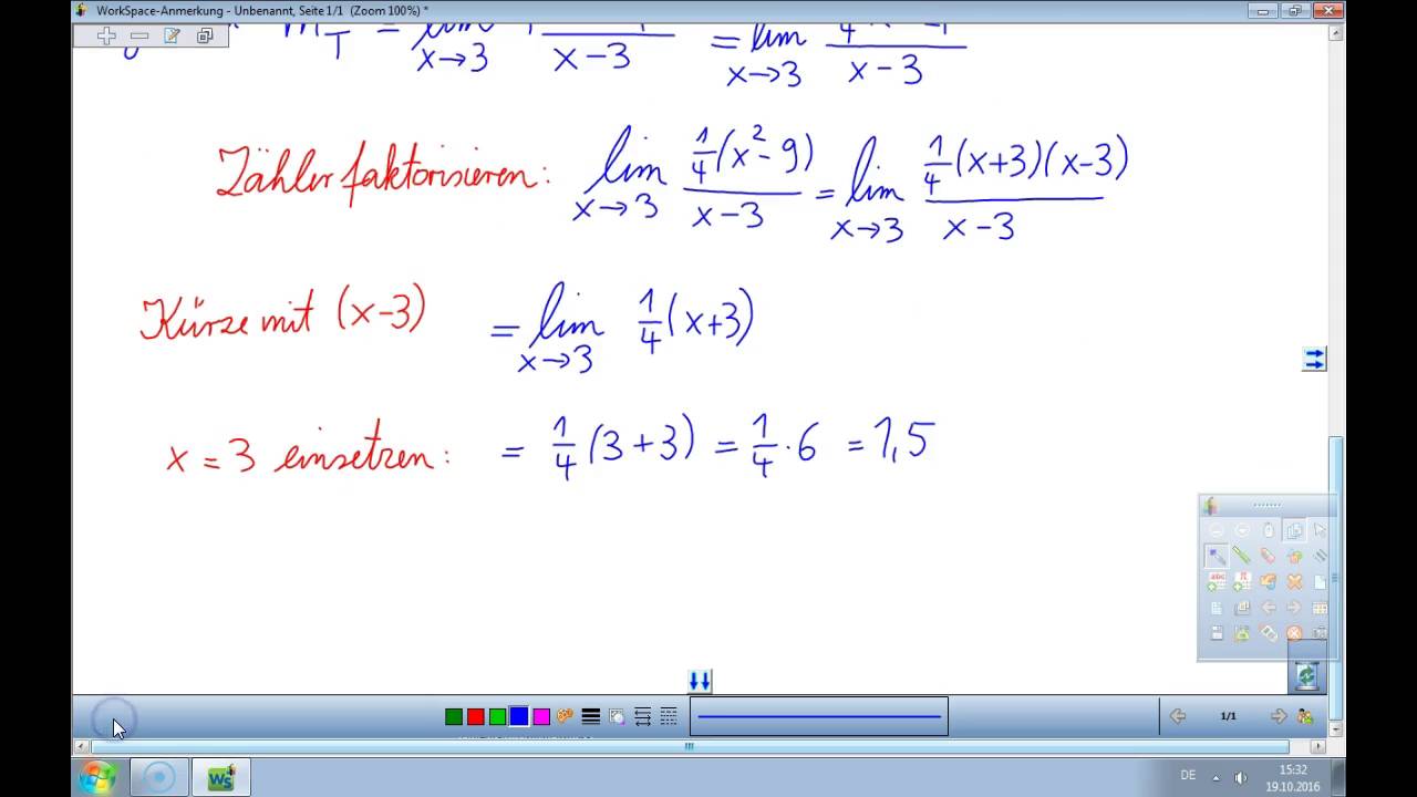 Differenzenquotient, Differentialquotient und h-Methode - YouTube