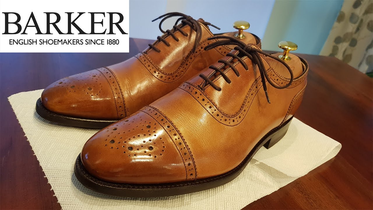 [ASMR] Barker Leybourne Oxfords Mirror Shine - YouTube