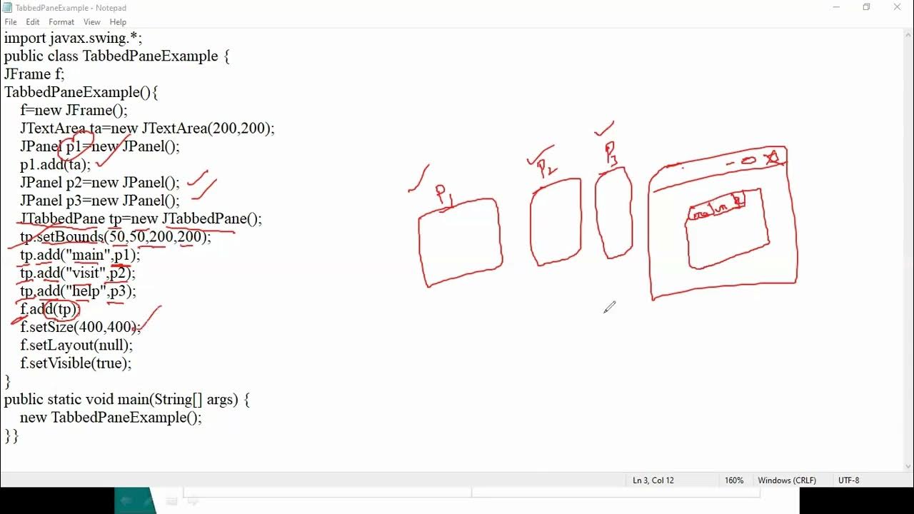5. 3 Swing Components JTabbedpane and JScrollPane - YouTube