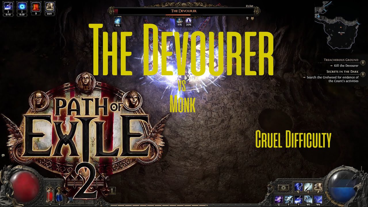 POE2 The Devourer Cruel Difficulty vs Monk - YouTube