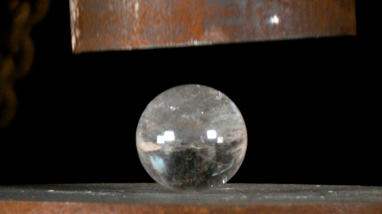 Real Crystal Ball Crushed by Gravity Press [ 4K - Slow Motion ] (S1 E11 ...
