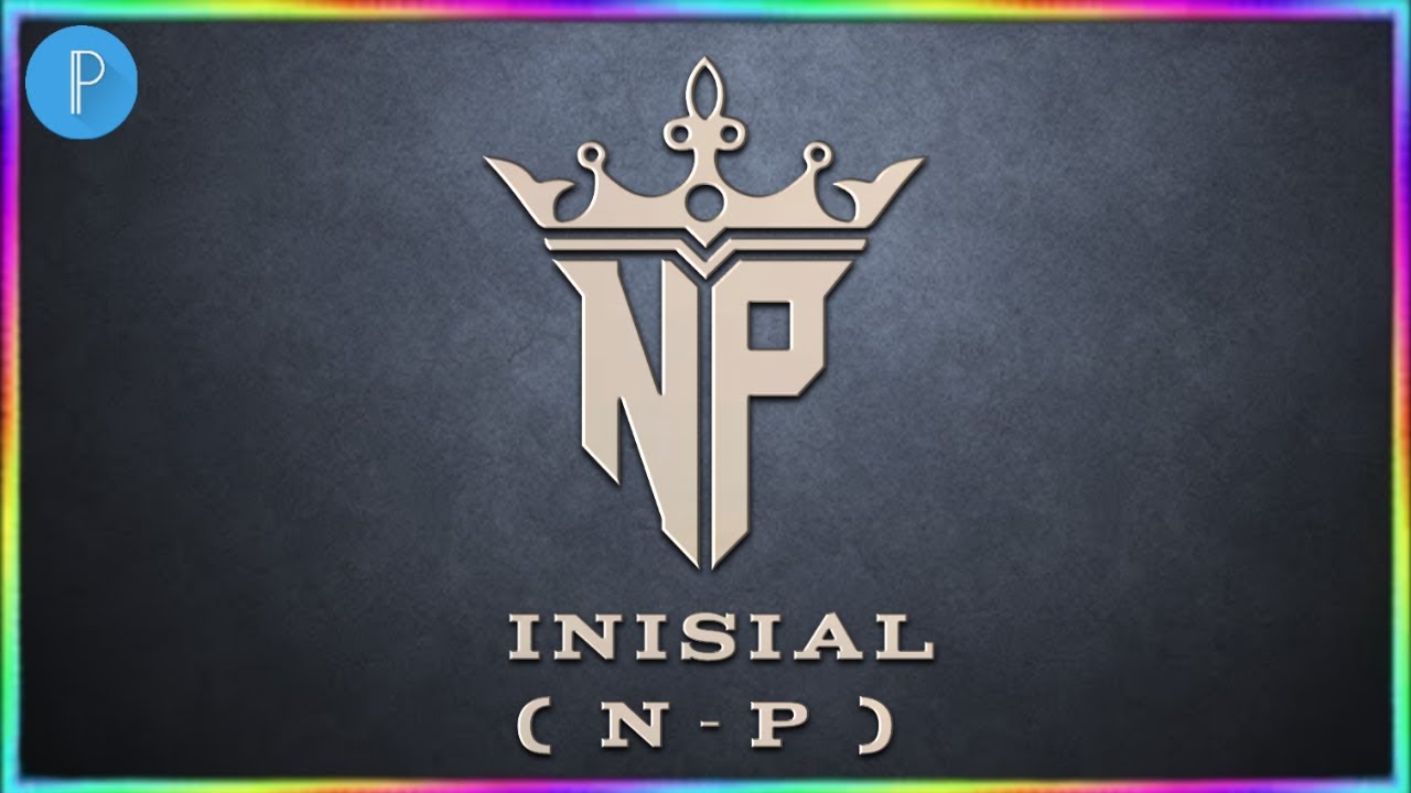 cara membuat logo keren inisial NP di pixellab - YouTube