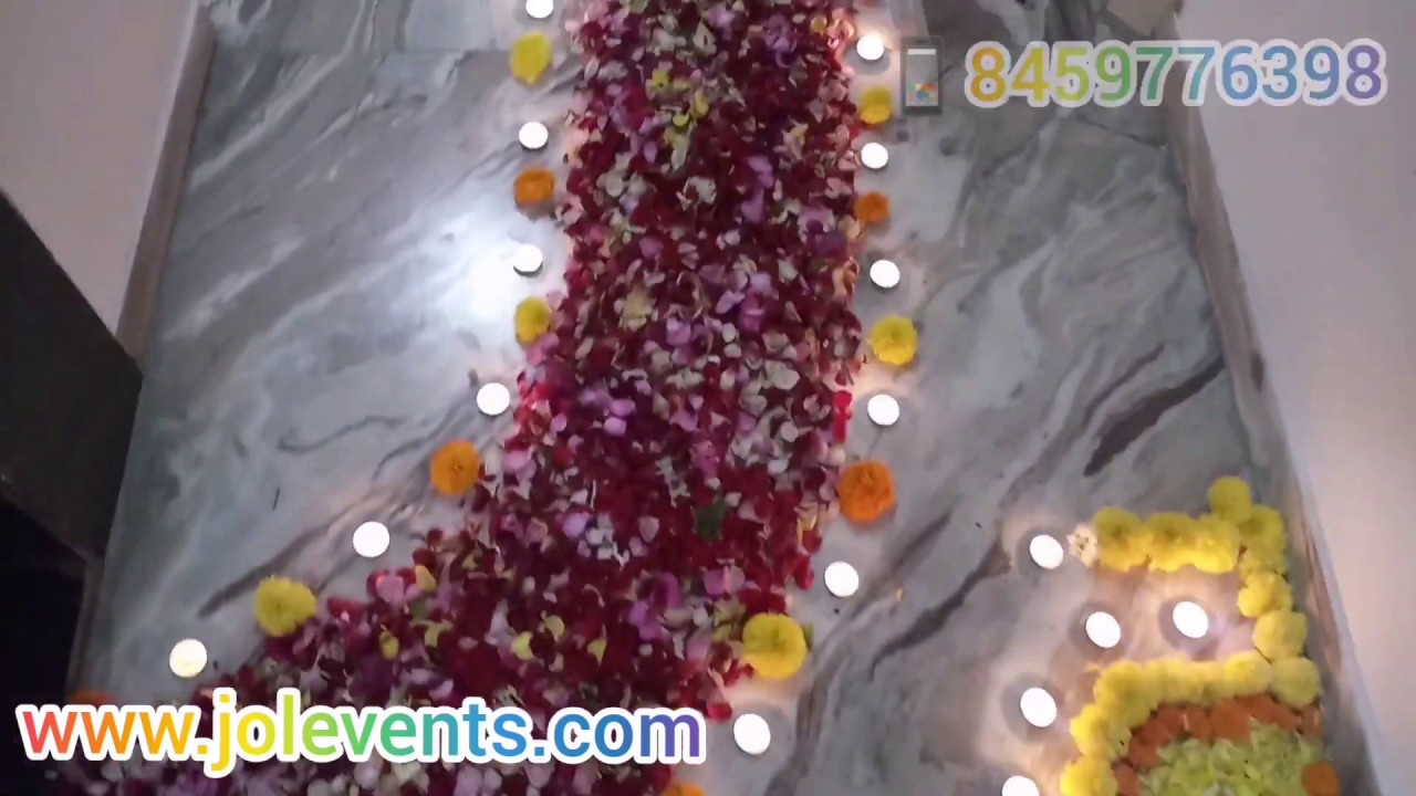 Newly wed bride welcome home decoration Pune - YouTube