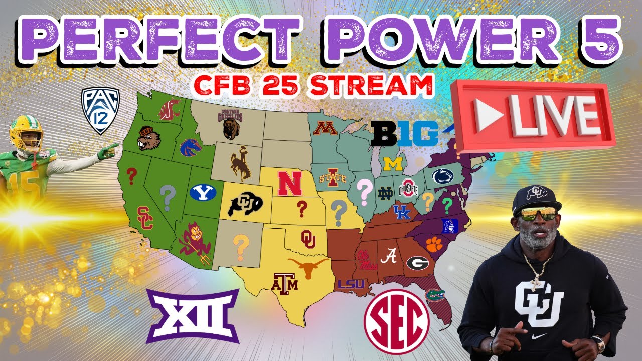 College Football 25 - Perfect Power 5 Conference Realignment Stream ...