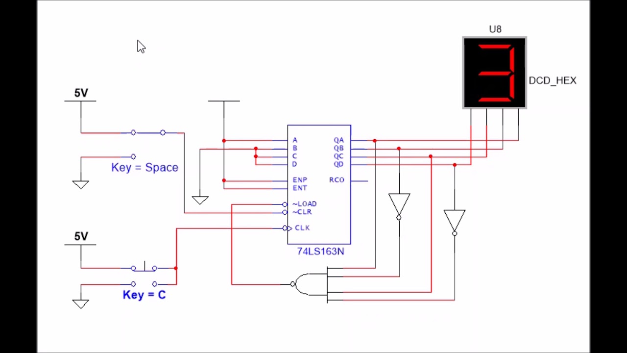 Integrated Synchronous Counter 74163 YouTube