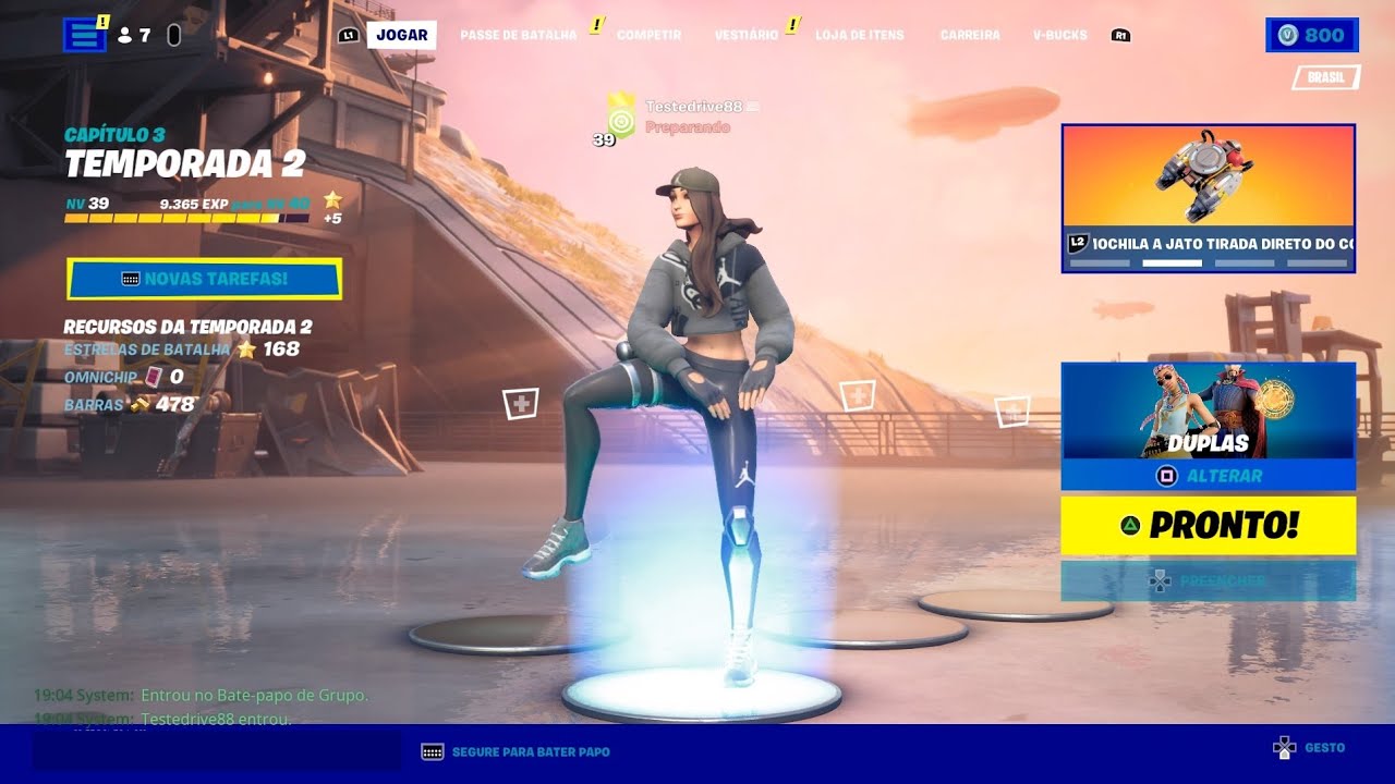 HANGTIME skin FORTNITE dancing in lobby lobby for Tiktoks!! - YouTube