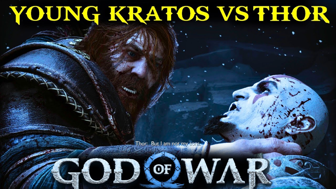 Young Kratos vs Thor - BOSS FIGHT | God of War Ragnarök - YouTube