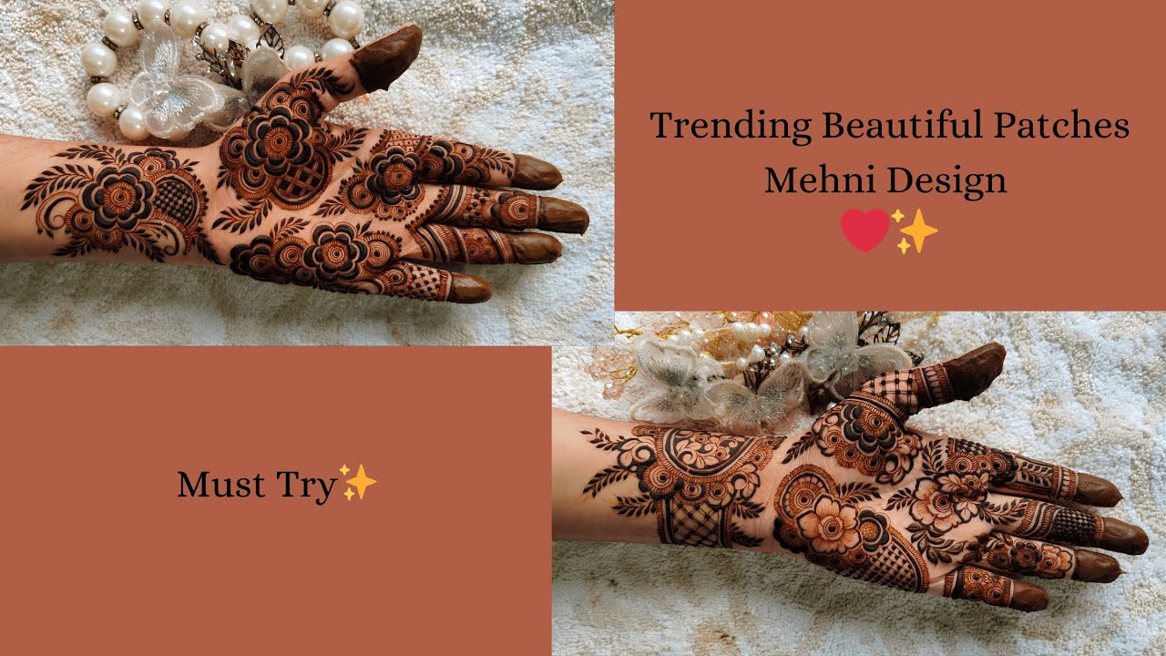2 Trending Unique And Beautiful Patches Mehndi Design 2024 | Step by ...