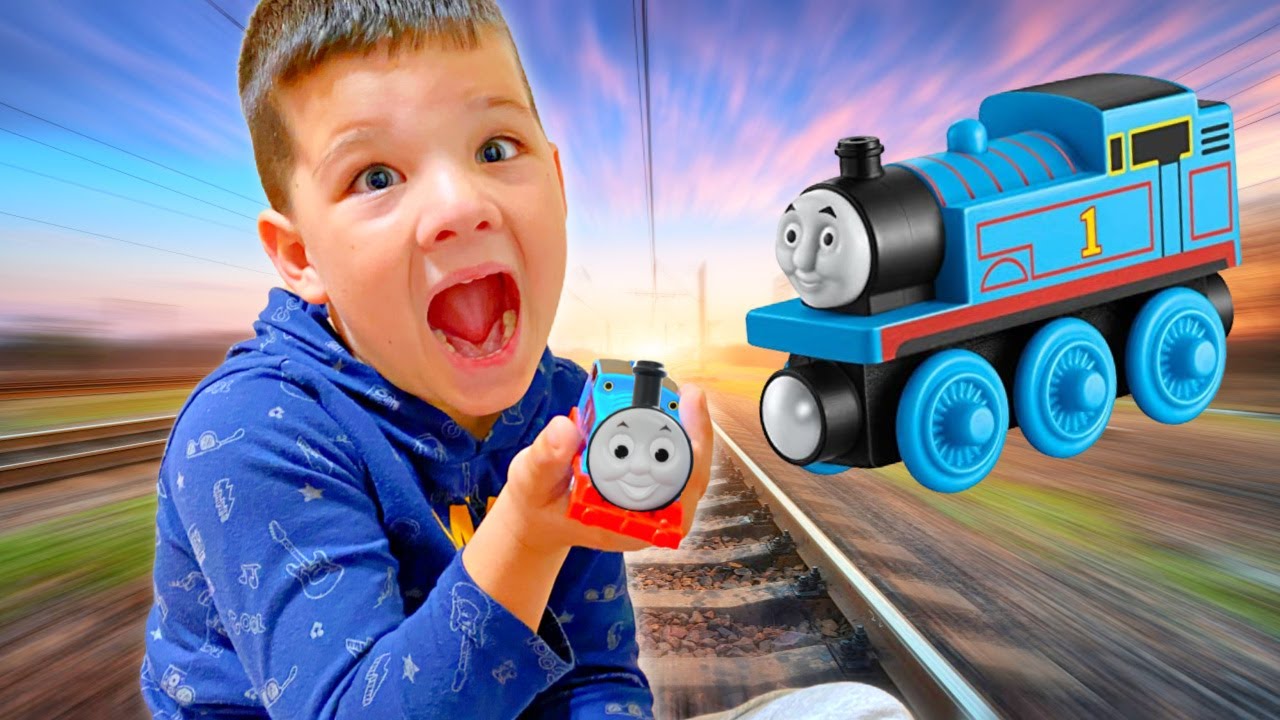 CALEB PRETEND PLAY FUN with TRAINS!! Caleb and MOMMy PLAY PRETEND with tHOmas & FRIENDS TRAIN ...