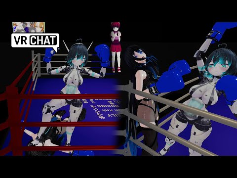 Robo-Waifu Knocks Out Overconfident Goth Woman Boxer🦾 VRchat BOXING
