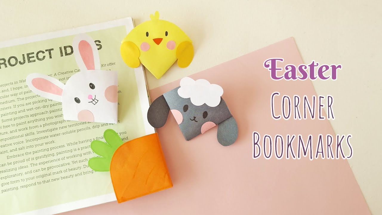 Easter Corner Bookmarks | Origami Corner Bookmarks | Easy Bookmark ...