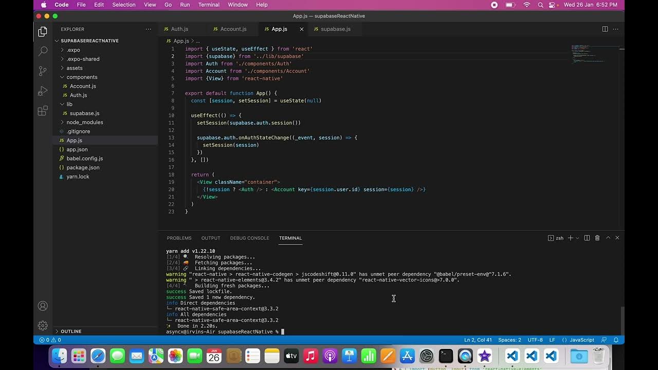 Supabase Expo React Native Tutorial Part 8 [2022] - YouTube