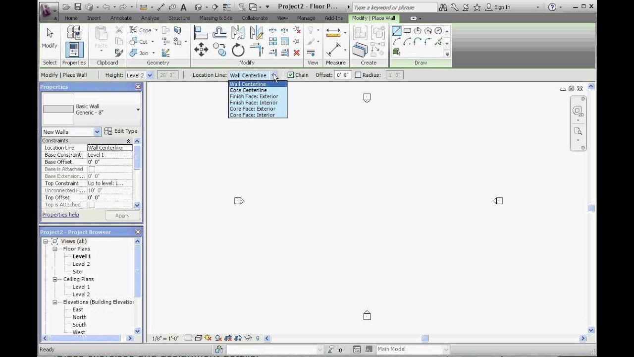 Revit, Getting Started 1 - Use Revit Template File – New Button – Intro ...