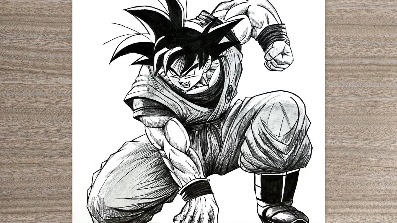 How to Draw Goku Full Body Step by Step for Beginners | Easy Anime ...