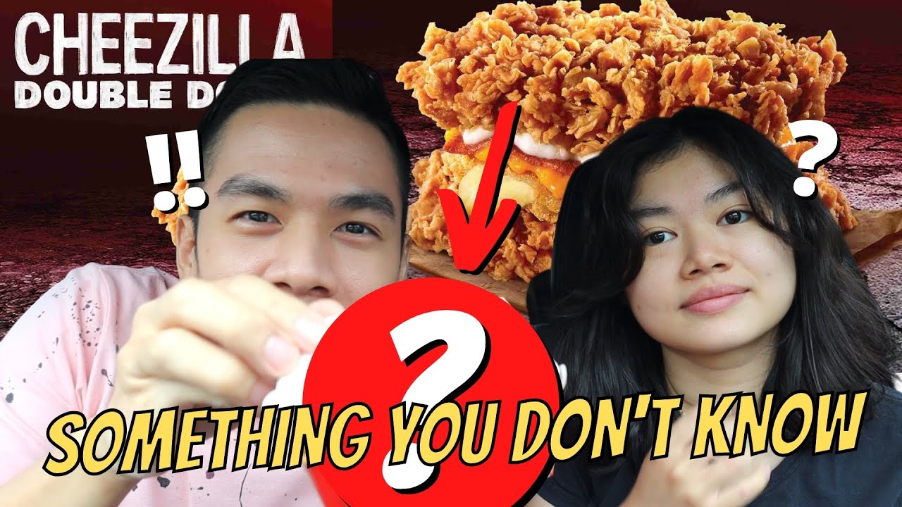 KFC WORLD'S FIRST CHEEZILLA + DOUBLE DOWN ?| If you eat this don't get ...