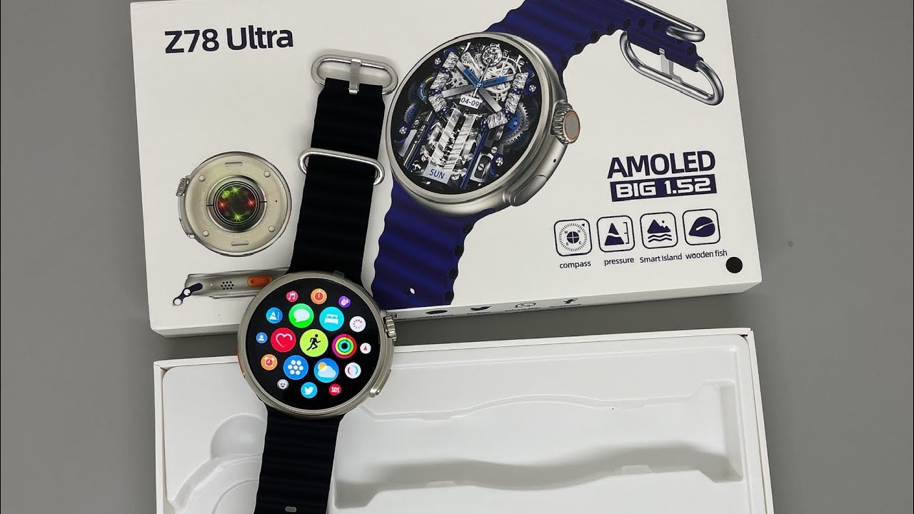 Z78 Ultra smart watch with Amoled screen super smart watch - YouTube