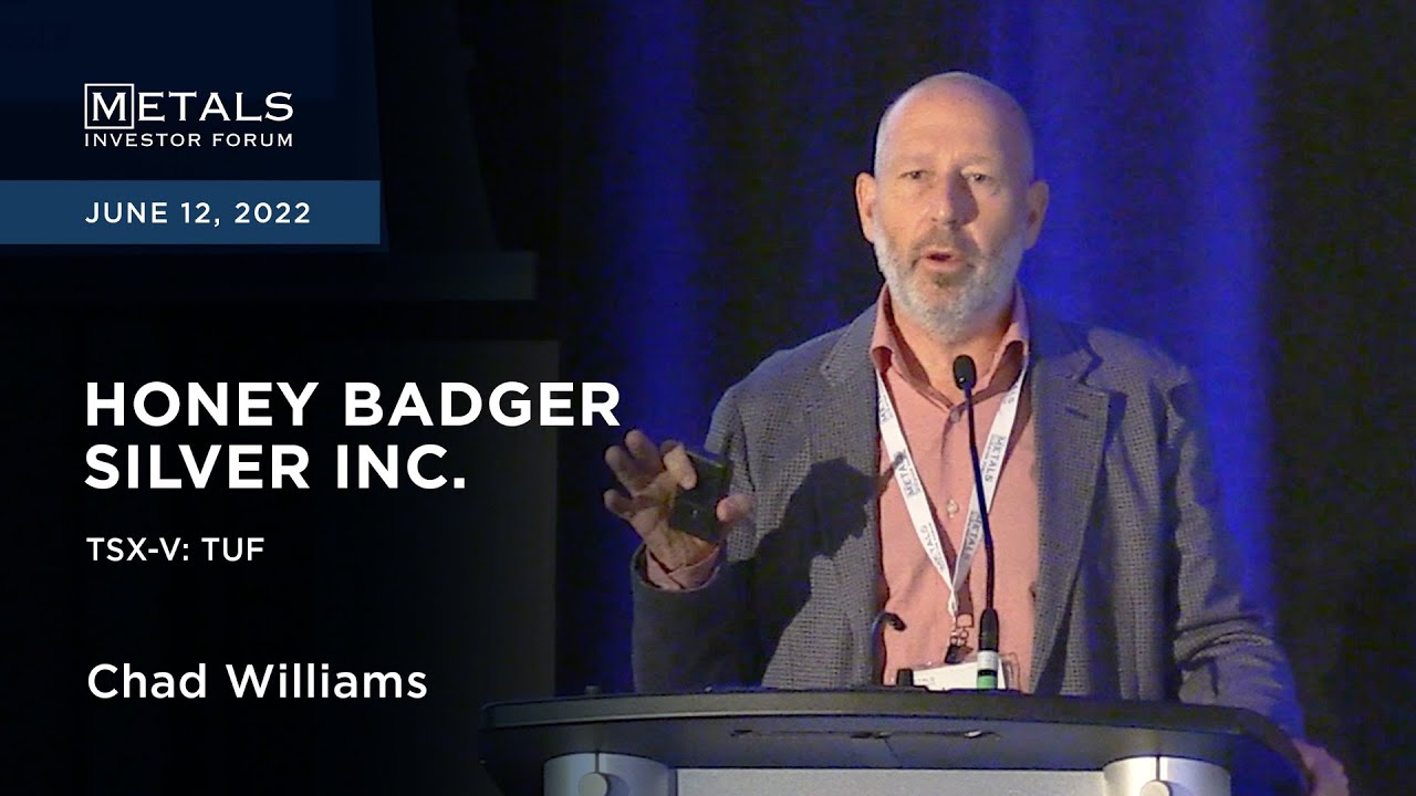 Chad Williams of Honey Badger Silver Inc. presents at the Metals ...