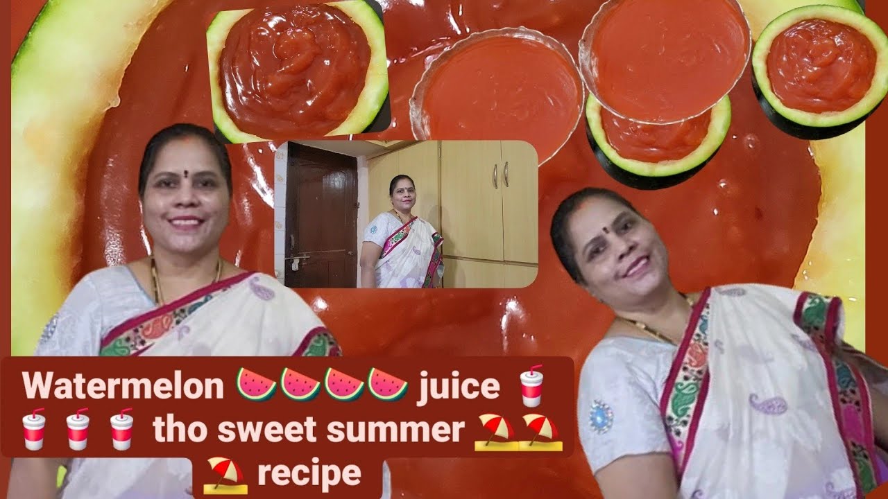 watermelon 🍉🍉🍉 juice 🥤🥤 తో sweet ll summer recipe #viral #vlog - YouTube