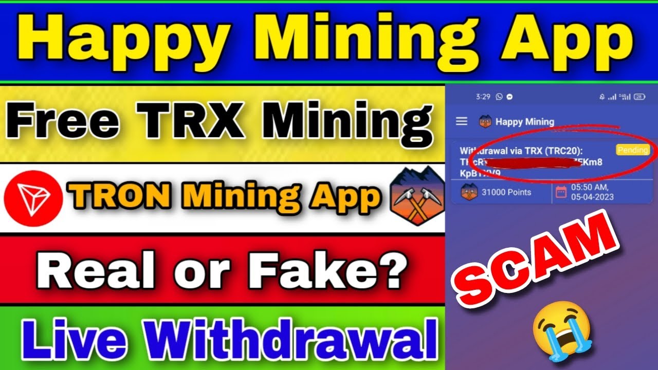 Happy Mining App Real or Fake| Complete Review Live Withdrawal|Trx ...