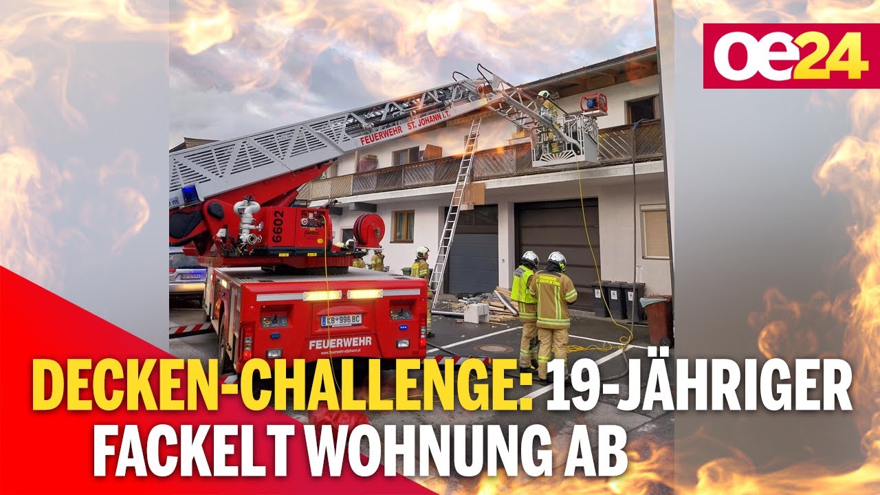 Decken-Challenge: 19-Jähriger fackelt Wohnung ab - YouTube