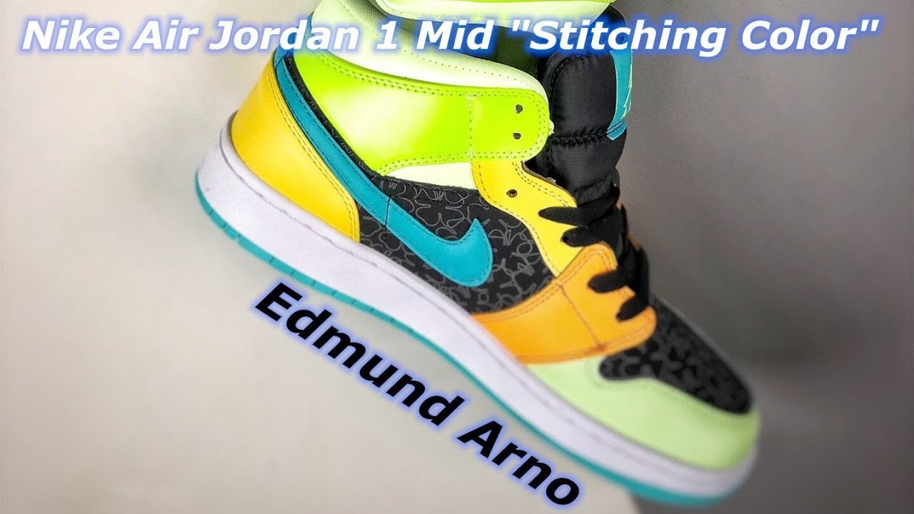 Nike Air Jordan 1 Mid "Stitching Color" Shoes UNBOXING & STYLE GUIDE ...