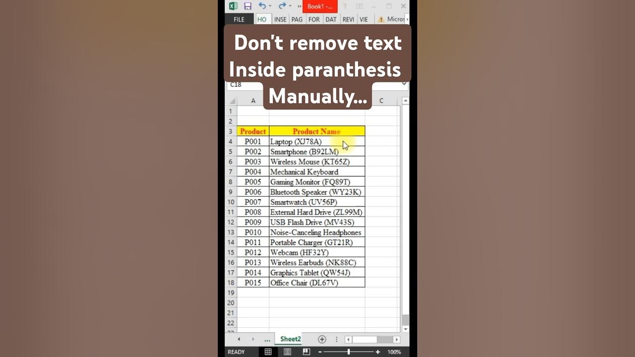 How to Remove Text Inside Parentheses in Excel – Quick & Easy! - YouTube