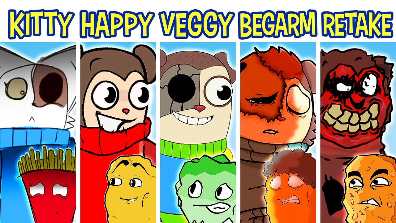 FNF TWIDDLEFINGER | HappyFinger VS VegetableEater VS SillyKitties VS ...