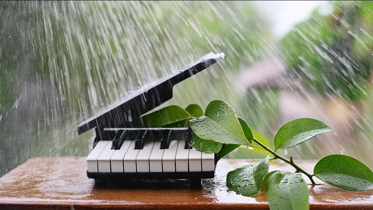 🔴Rainy Melodies: Peaceful Piano Tunes and Soothing Rain Sounds for a ...