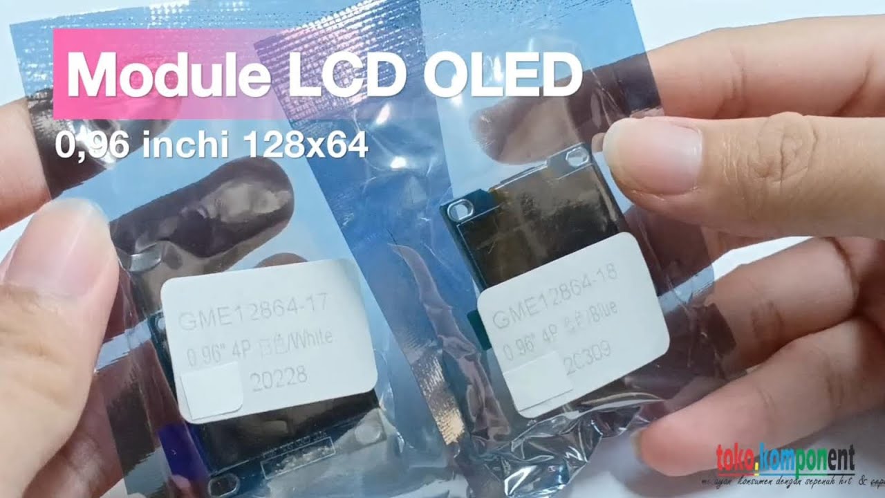 REVIEW LCD OLED 0.96 WHITE BLUE I2C Modul Display 0,96 OLED Putih Biru - YouTube