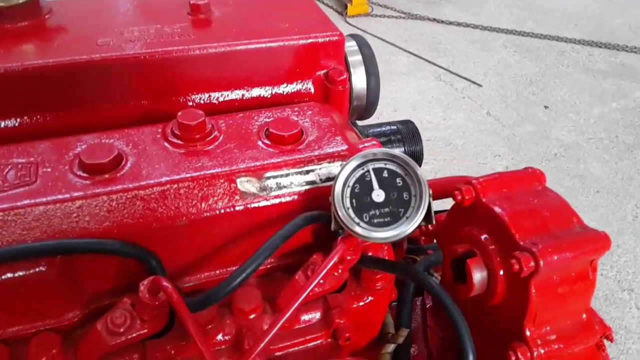 Bukh dv 36 pressure test run - YouTube