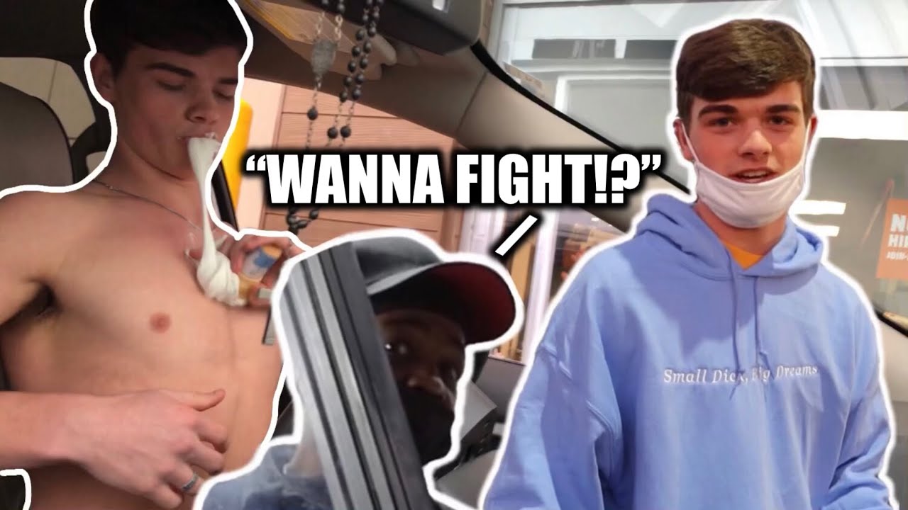 Taco Bell employee tries fighting us!! - YouTube