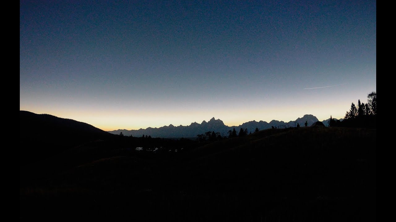 Grand Teton National Park during full solar eclipse in August 20, 2017 ...