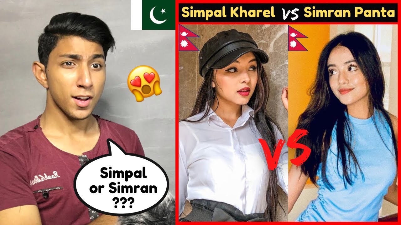 Pakistani Reaction on Simpal Kharel vs Simran Panta Tik Tok Videos ...