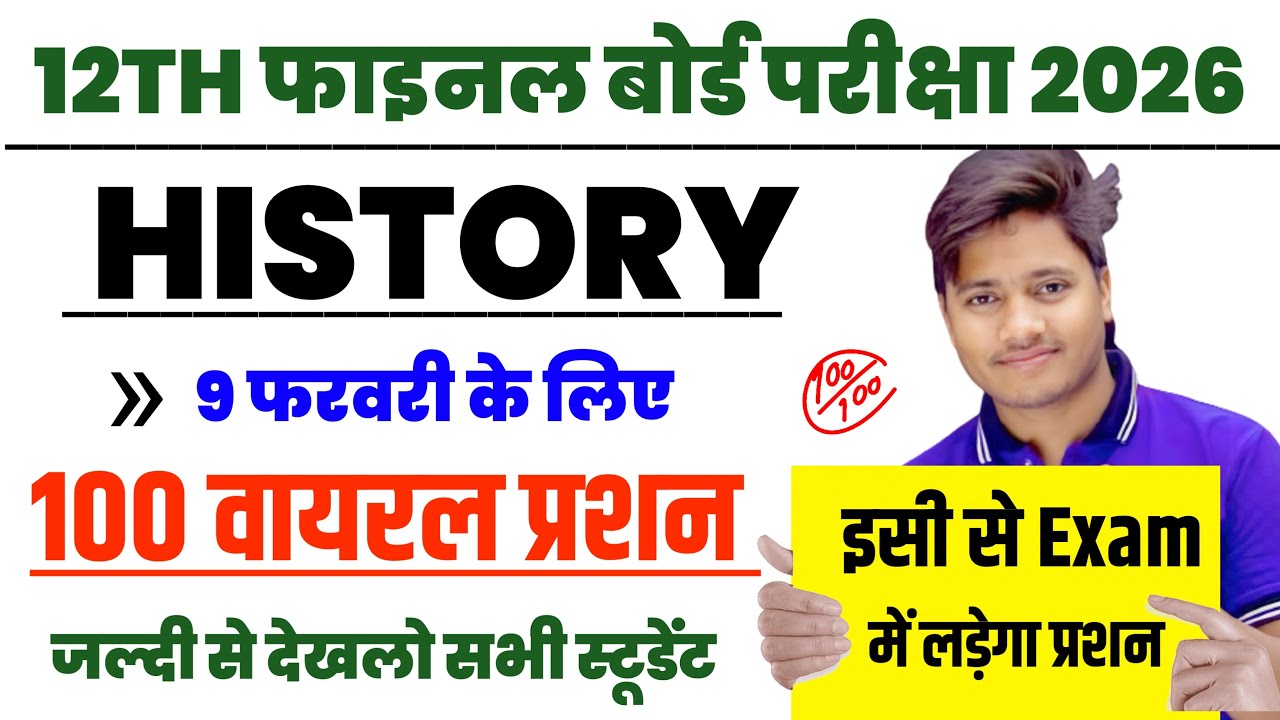 12th History Viral Objective Question 2026 || History-इतिहास Class 12th ...