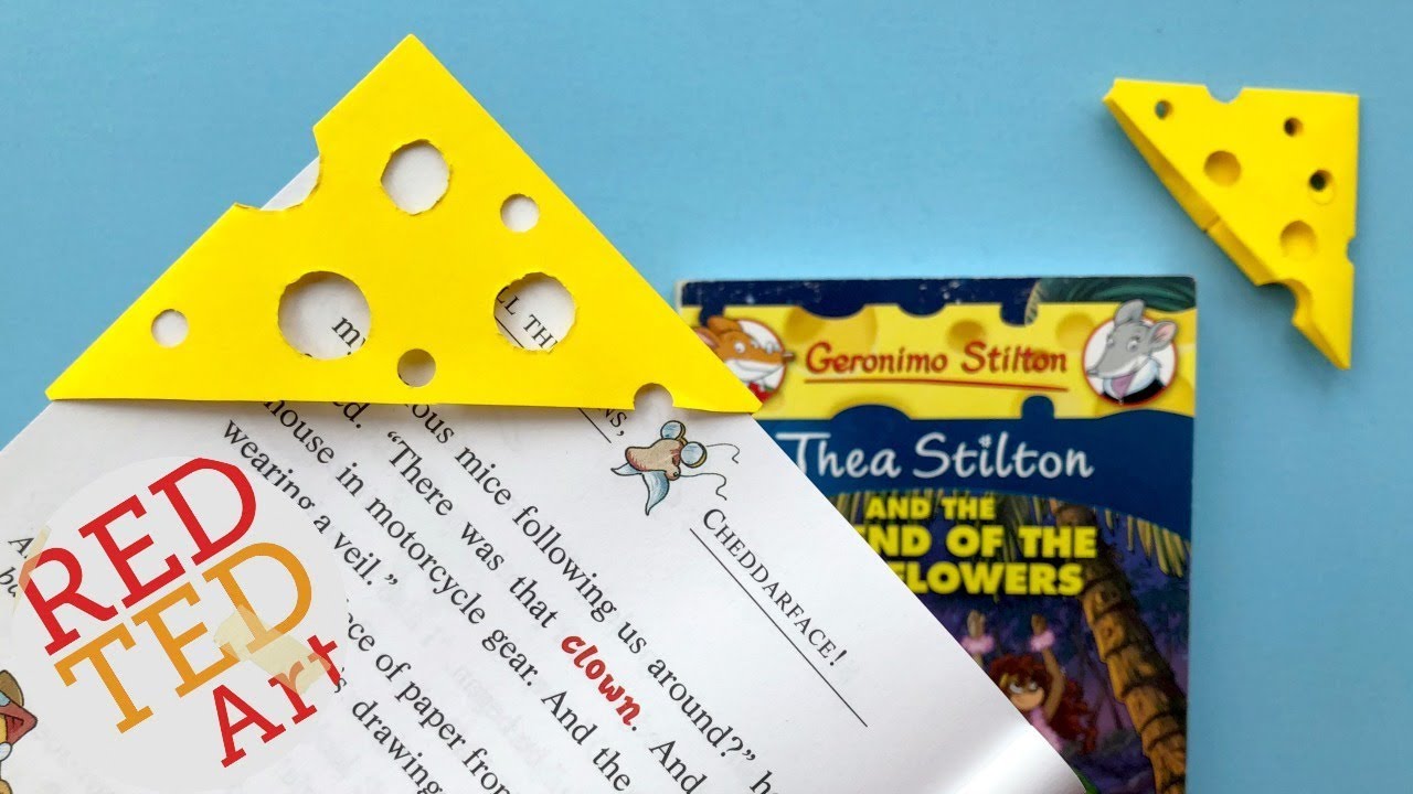 DIY Cheese Corner Bookmark - Easy DIY Cheese Bookmark Corner - Geronimo ...