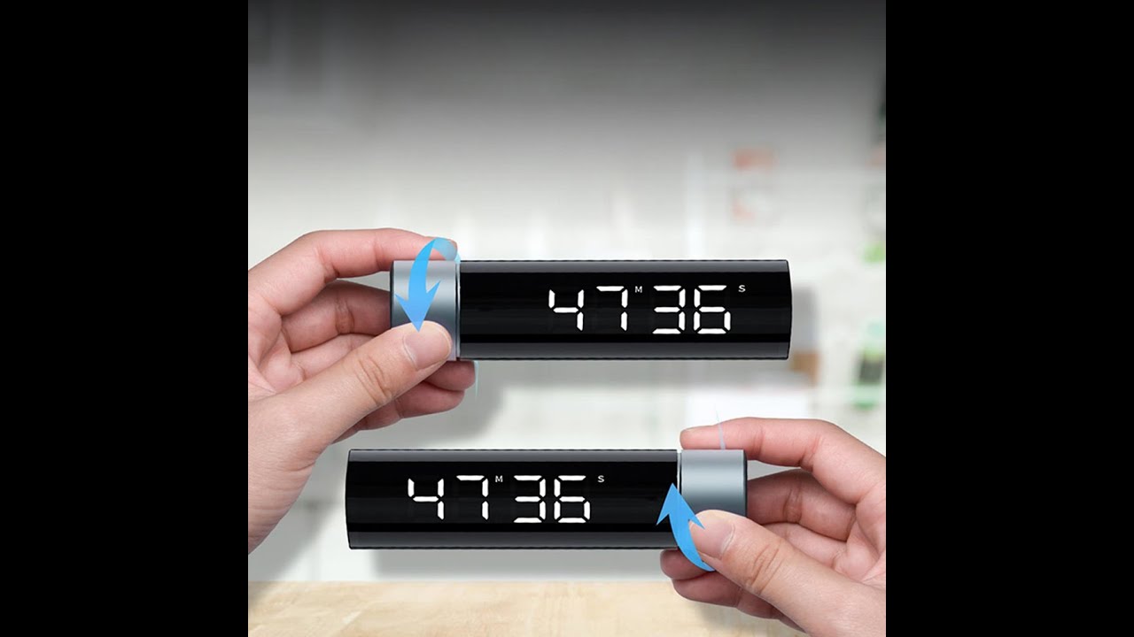 Battery Operated Rotary Knob Magnetic Kitchen Timer - YouTube