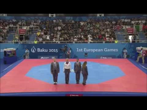 Taekwondo WTF. Baku 2015 European Games. Semifinal. W-49. Bogdanovic-Abakarova.