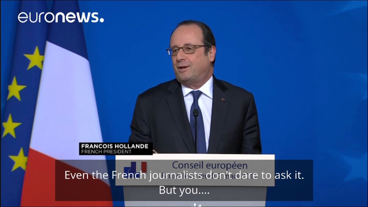 James Franey asks François Hollande the question no one else dared ...