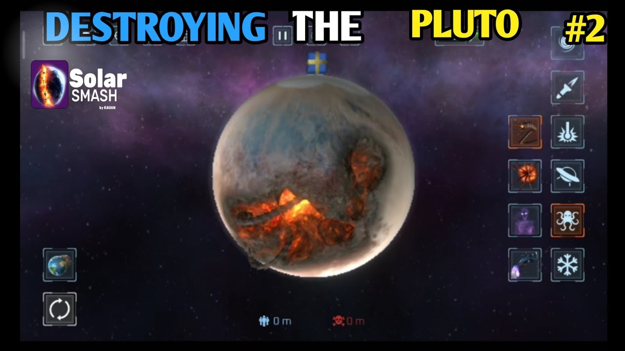Destroying The Pluto 😱 || Solar Smash || Game StorM - YouTube