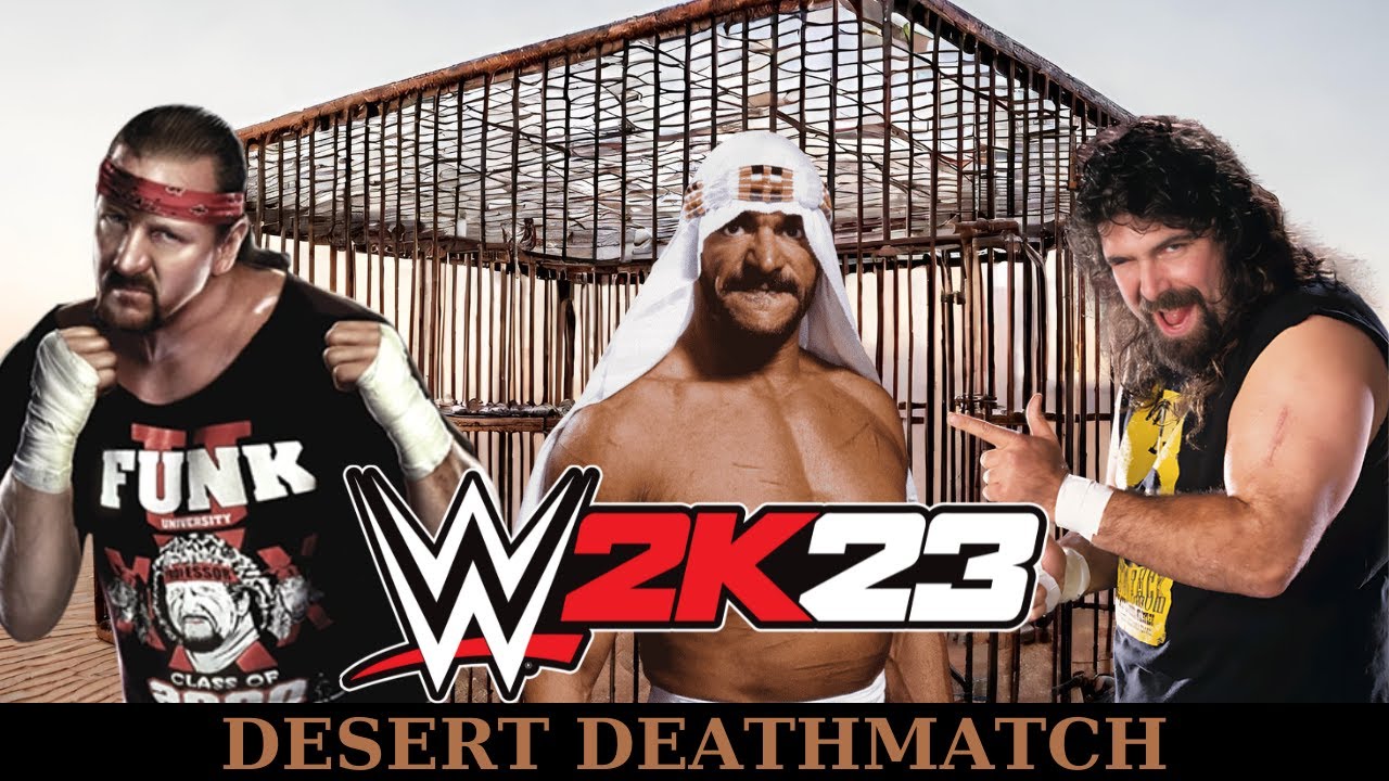 WWE 2K23 Cactus Jack vs Sabu vs Terry Funk Desert Deathmatch - YouTube